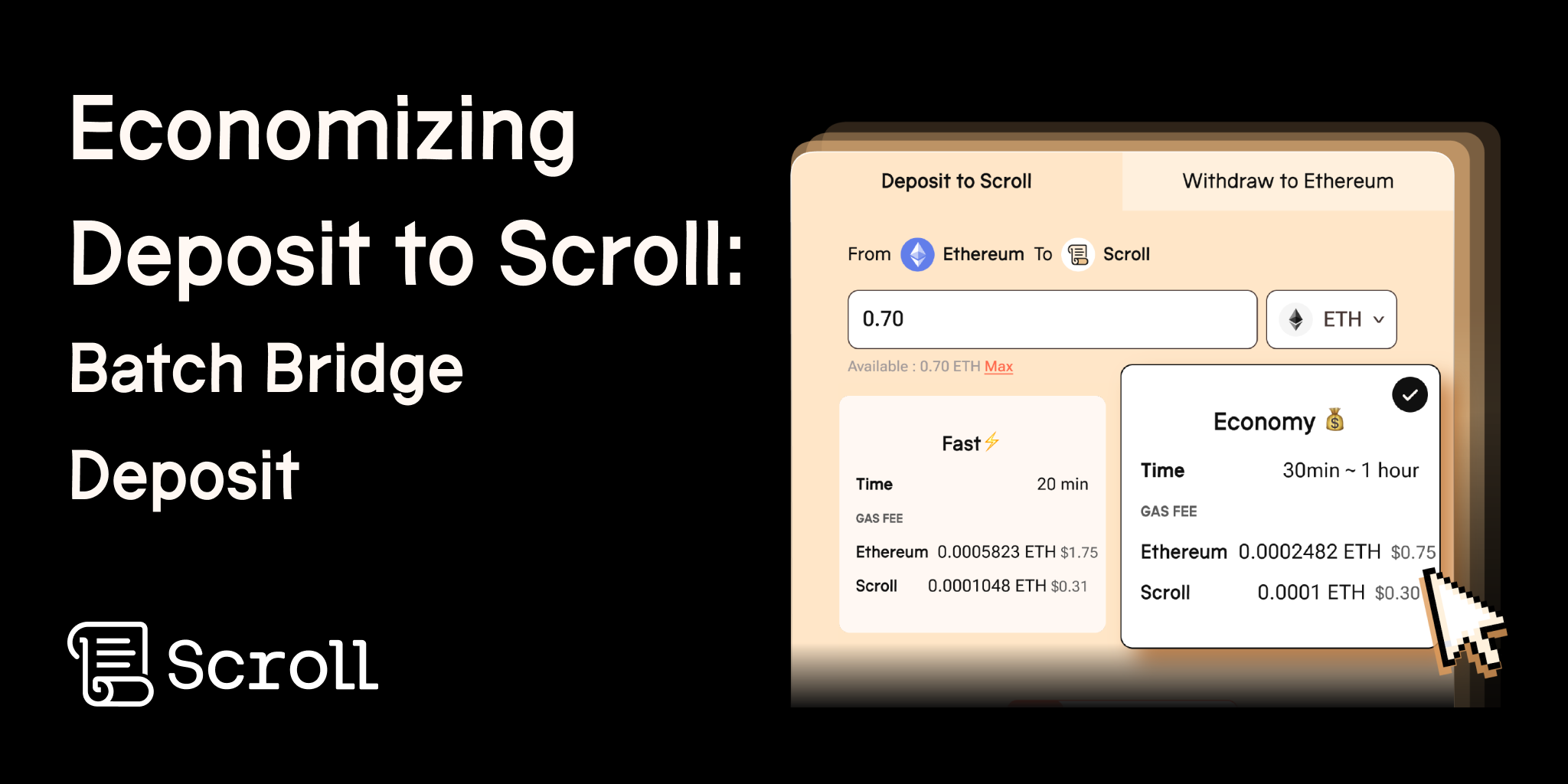 Scroll - Economizing Deposit to Scroll: Batch Bridge Deposit